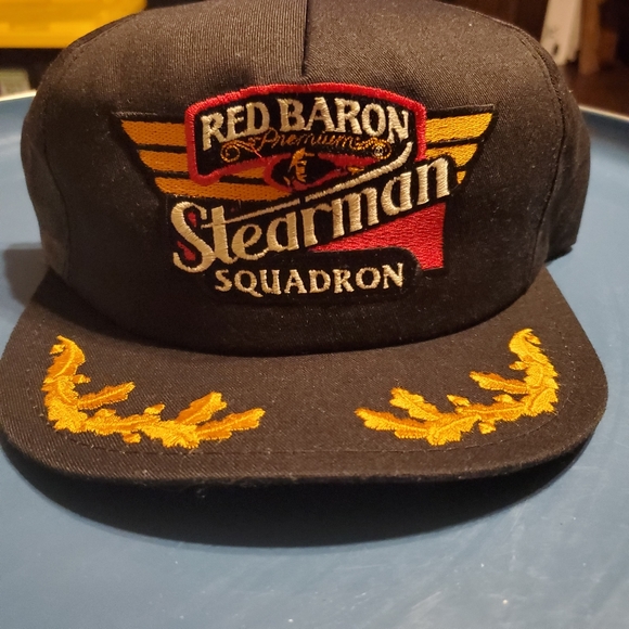 Accessories | Vintage Red Baron Stearman Squadron Pizza Snapback Hat ...